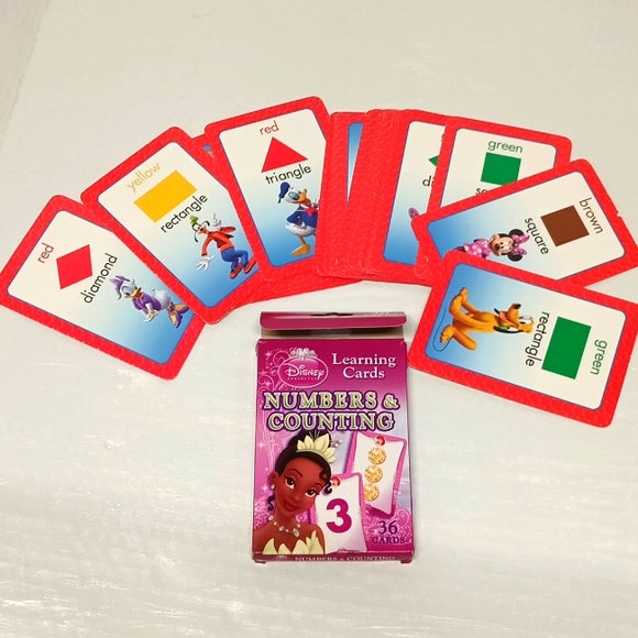 Disney | Toys | Learning Cards Numbers Counting Disney Princess Flash ...